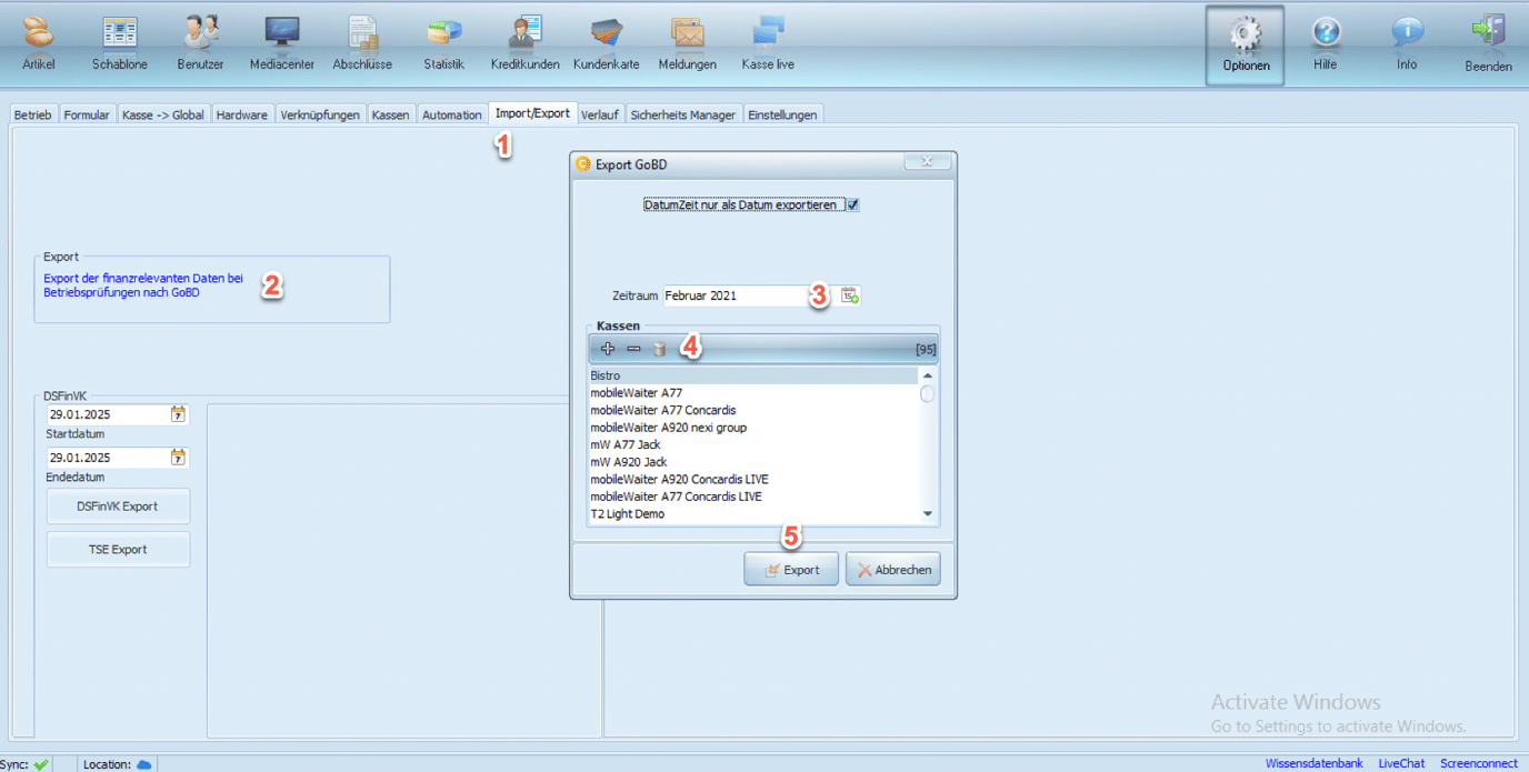 GDPdU/GoBD Datenexport